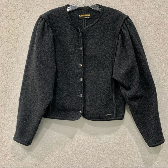 geiger | Sweaters | Geiger Cardigan Sweater Womens 42 Pure Boiled Wool ...